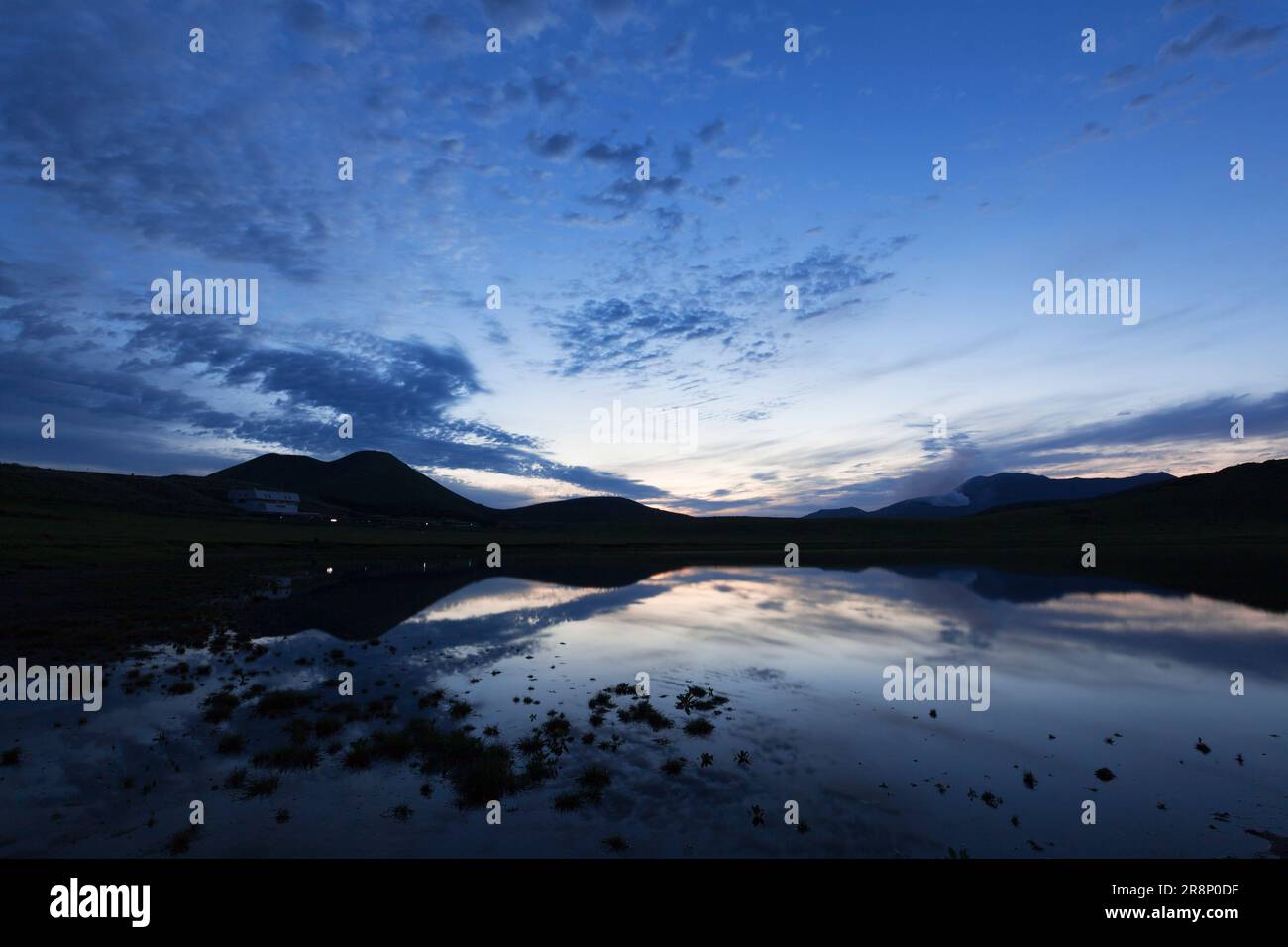 Dawn at Kusa-senri Stock Photo - Alamy