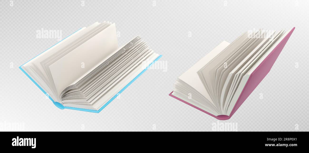 Open fly school paper book vector illustration isolated on white ...