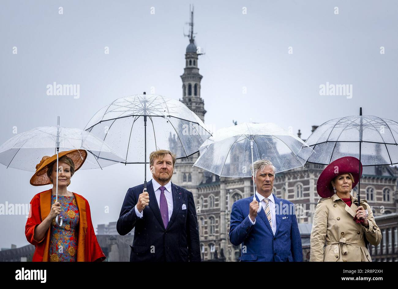 ANTWERP - 22/06/2023, King Willem-Alexander and Queen Maxima and the Belgian King Philippe and ...