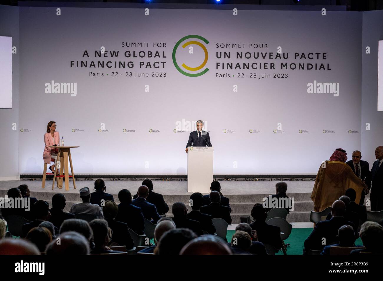 Paris, France. 22nd June, 2023. French president Emmanuel Macron ...