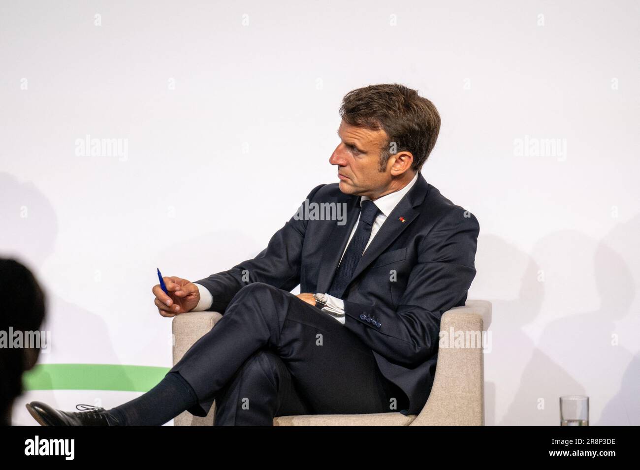 Paris, France. 22nd June, 2023. French president Emmanuel Macron ...