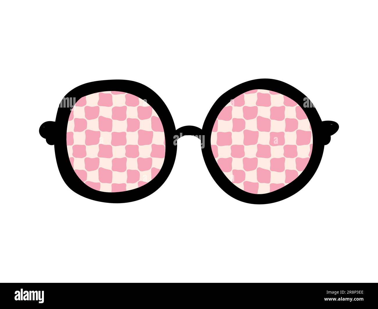 Groovy y2k sunglasses with distorted chessboard hippy element. Funny ...