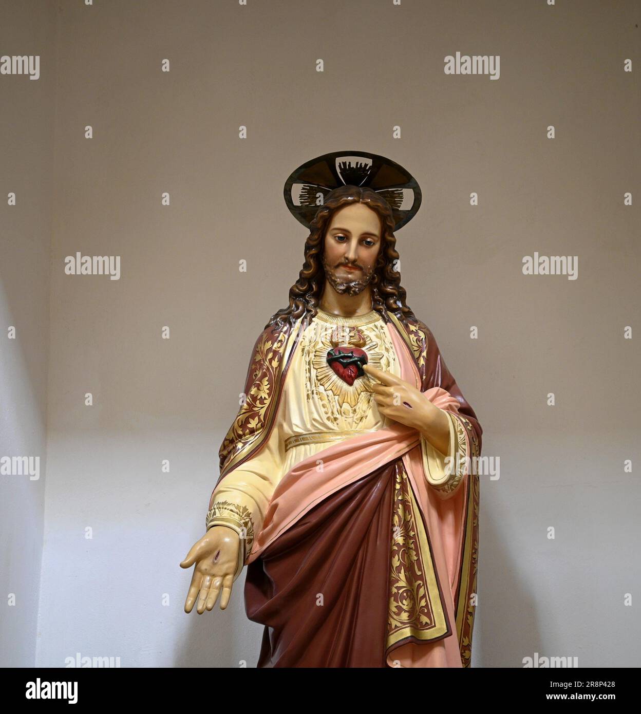 Jesus sculpture in the interior of the Baroque style Chiesa di San ...
