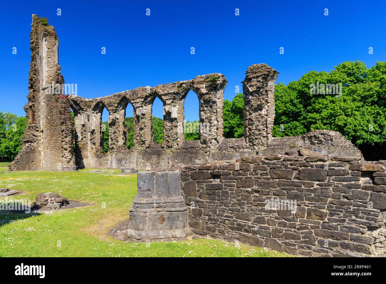 Church ruins at Neath Abbey, South Wales, UK Stock Photo - Alamy