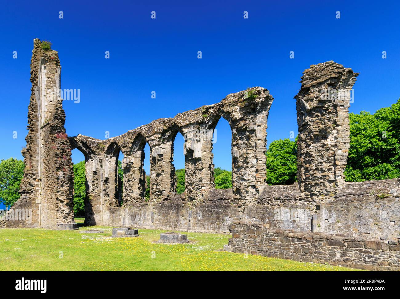 Church ruins at Neath Abbey, South Wales, UK Stock Photo - Alamy