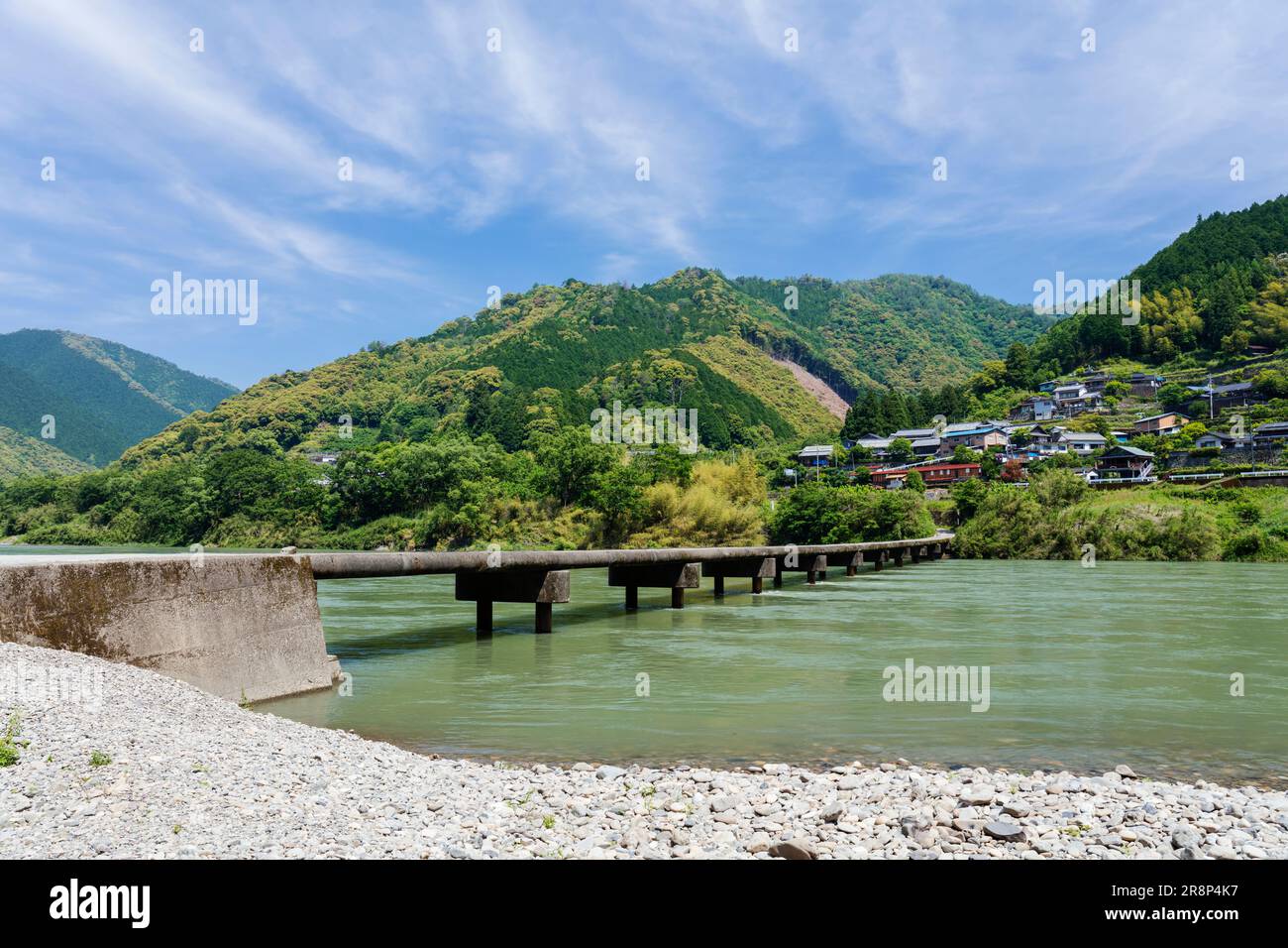 Iwama Submerged Bridge Stock Photo - Alamy