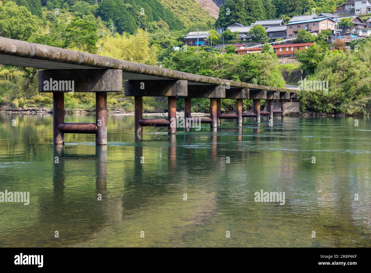 Iwama Submerged Bridge Stock Photo - Alamy