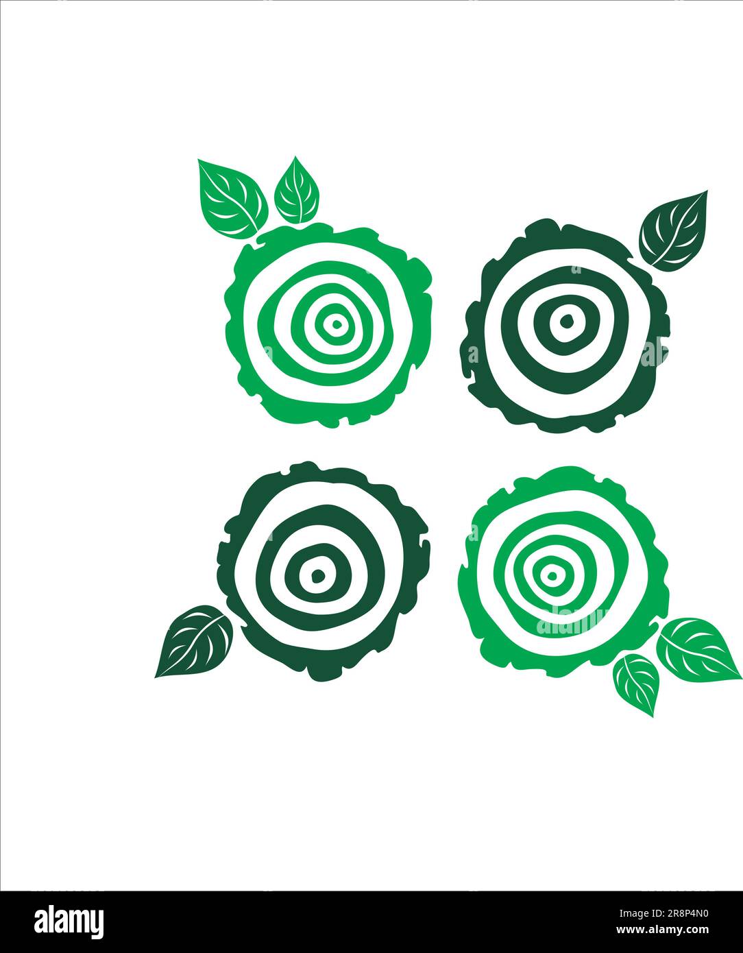 vector growth rings tree trunk symbols. slice of tree trunk Stock ...