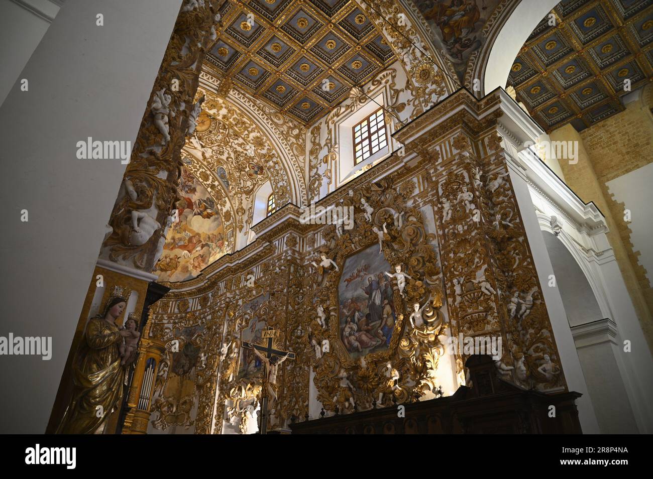 Scenic interior view of the Latin cross shaped Cattedrale di San ...