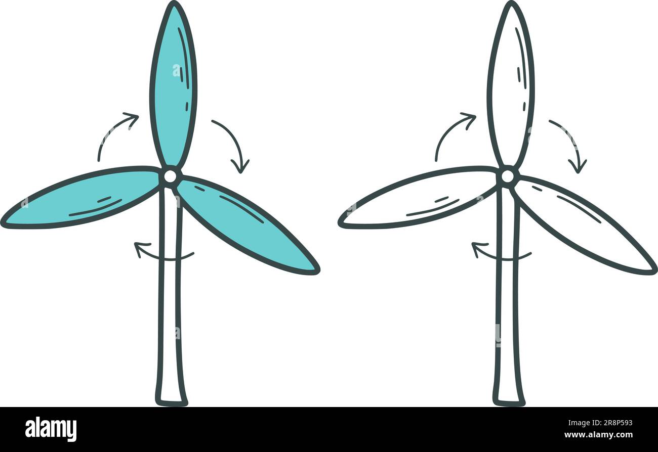 Hand drawn windmill, isolated illustration Stock Vector Image & Art - Alamy