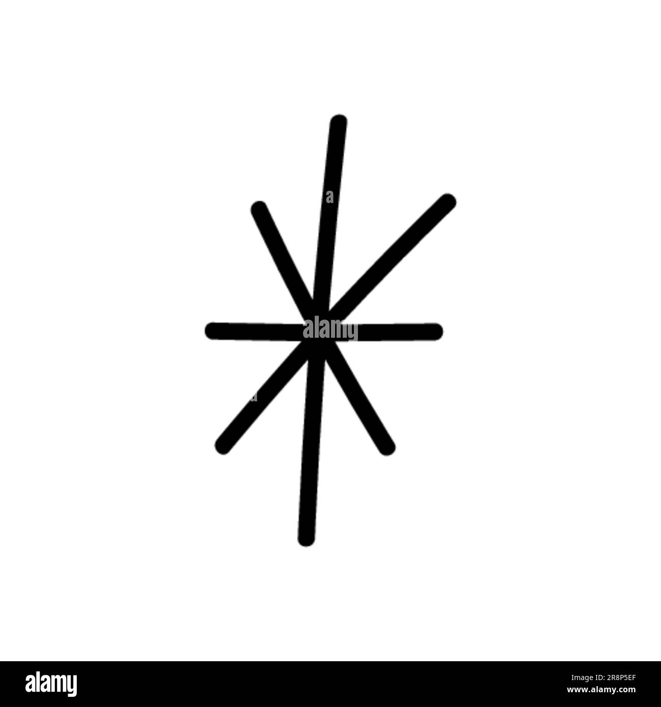 Hand drawn Y2K star retro futuristic ornament. Simple element on white ...