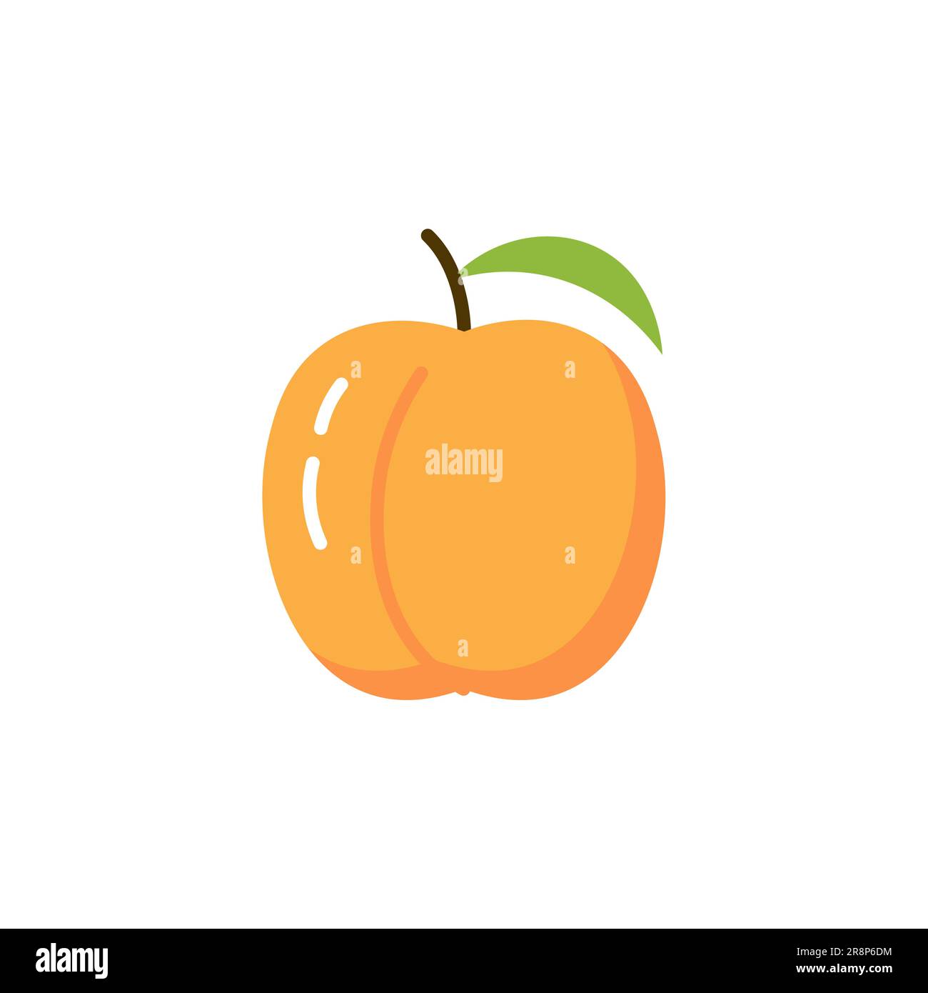 Peach logo line icon vector juicy symbol illustration design. Tropical ...