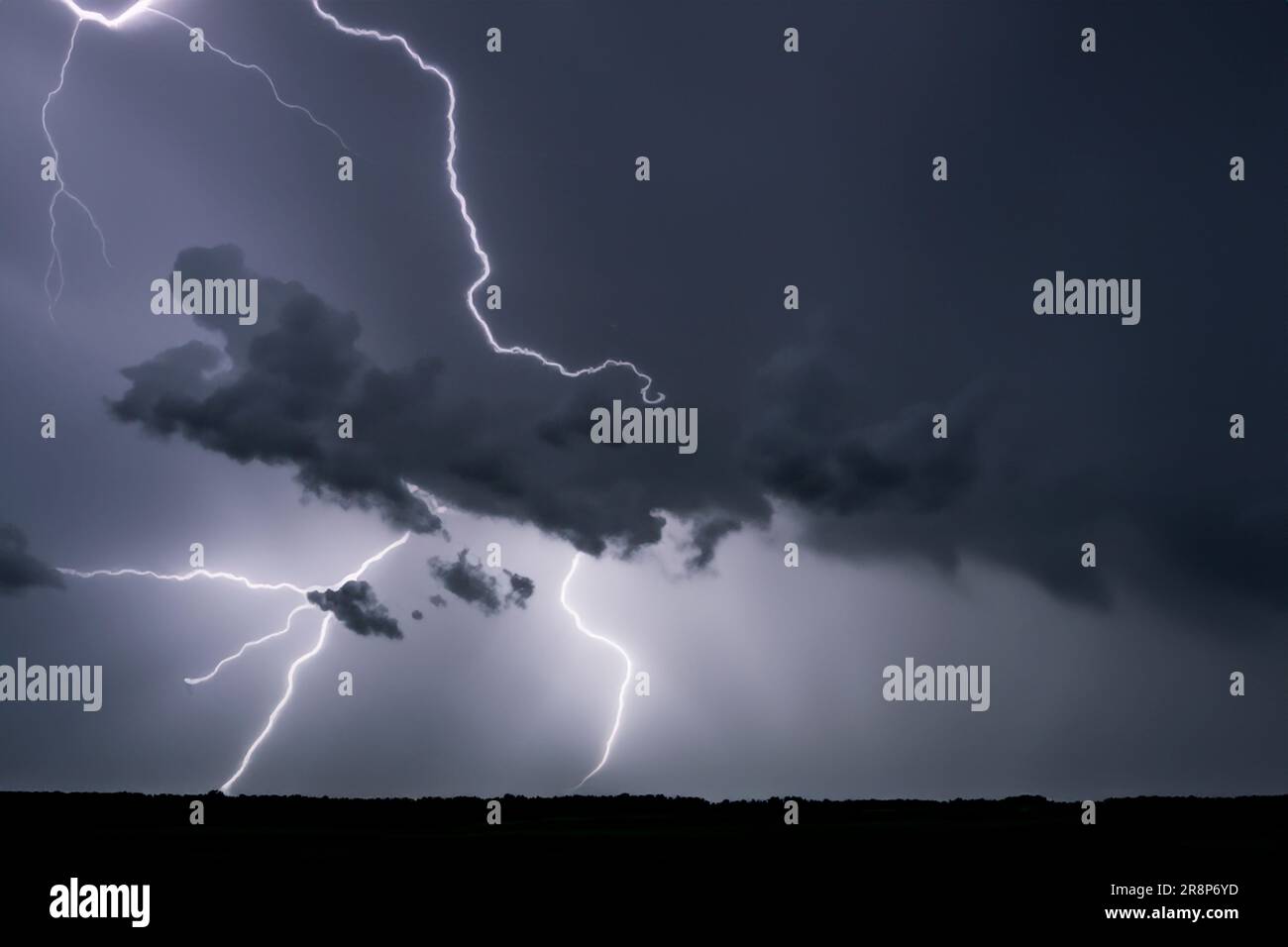 Ray. Spain.. Lightning storm. Lightning bolt storm. Fork lightning ...