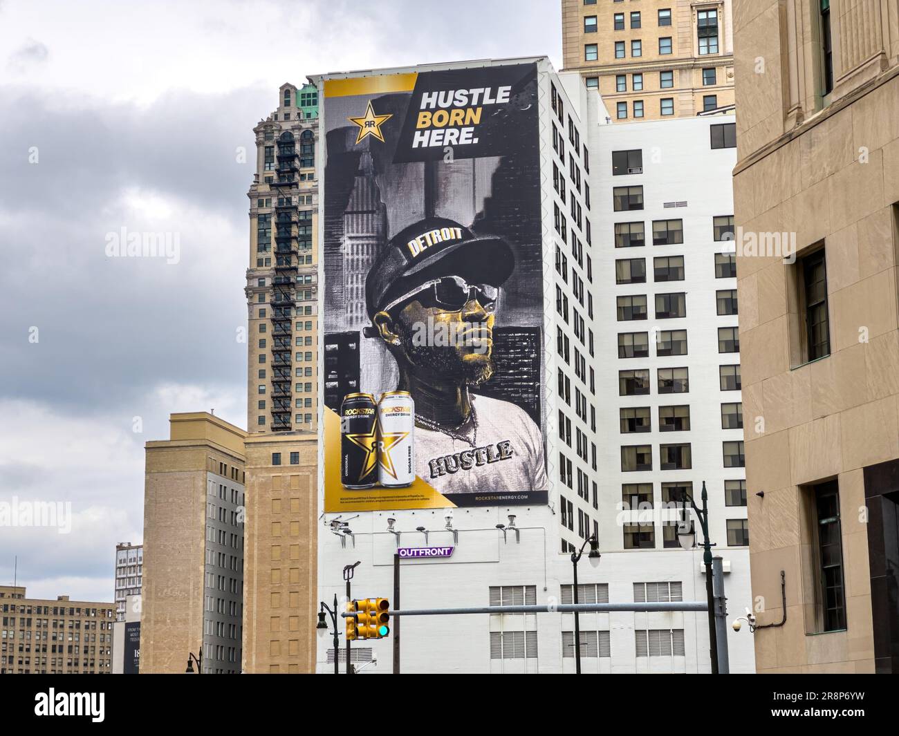 Rockstar Advertising on a house wall in Detroit - DETROIT, UNITED ...