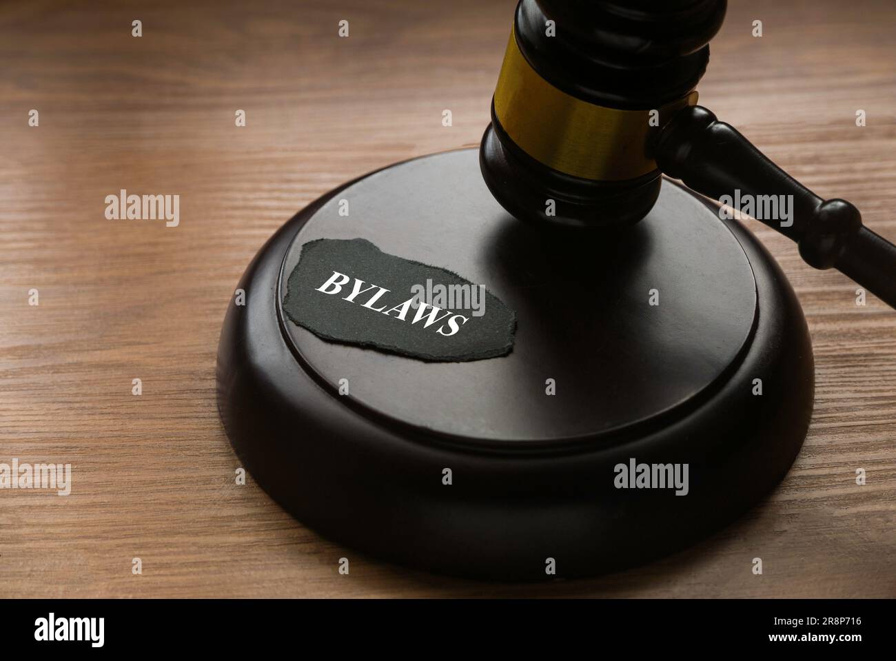 Bylaws phrase with gavel on wooden background. Business and law concept ...