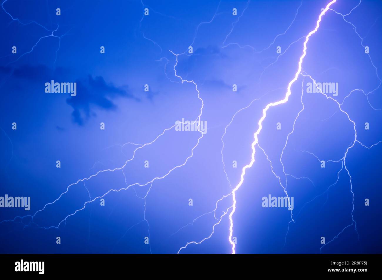 Ray. Texas. Lightning storm. Lightning bolt storm. Fork lightning ...