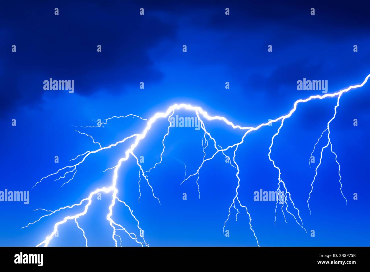 Ray. Texas. Lightning storm. Lightning bolt storm. Fork lightning ...