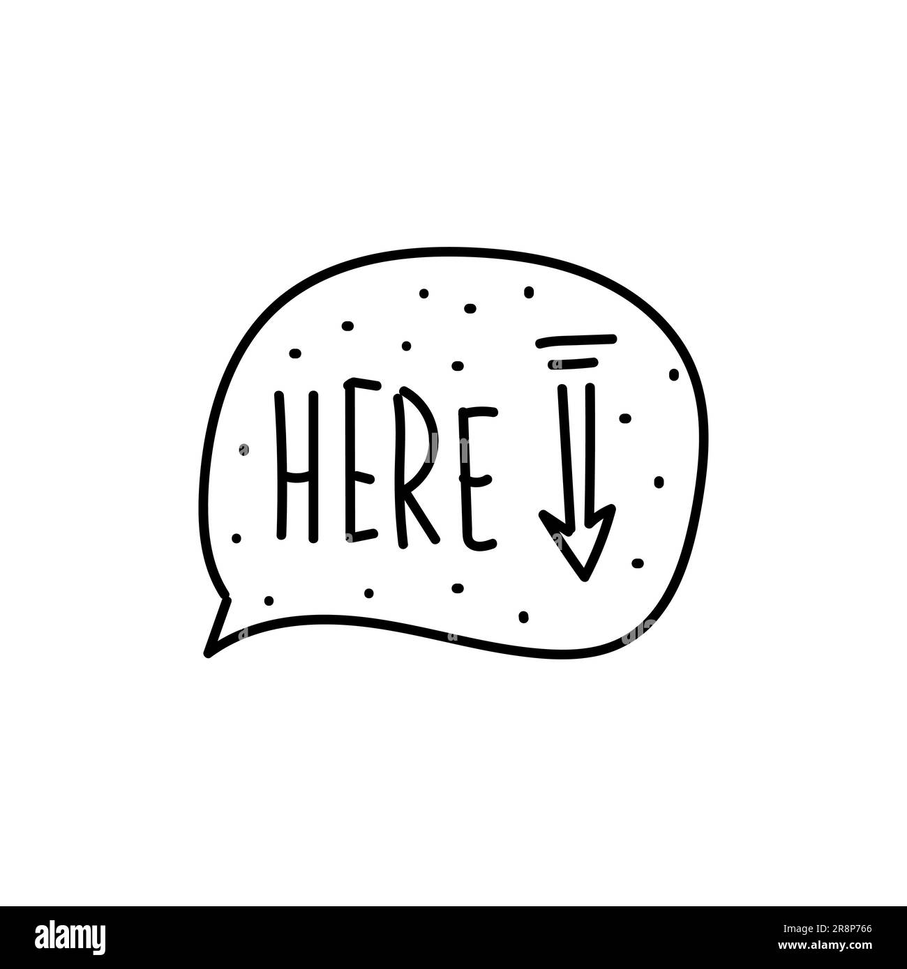 Doodle speech bubble in comic hand drawn style. dialog windows with ...