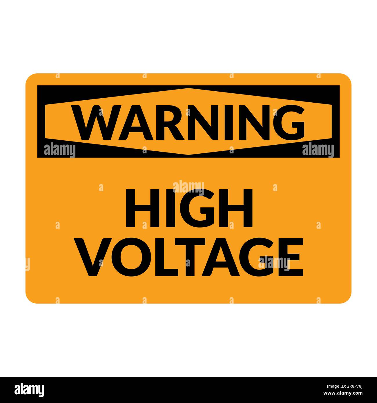 Warning high voltage sign. Vector high voltage danger electric power ...