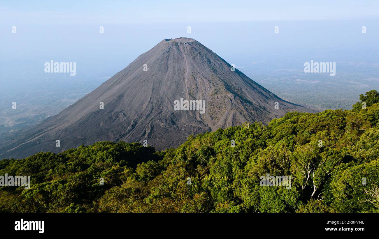 High Resolution Drone Shot of Izalco Volcano El Salvador Stock Photo ...