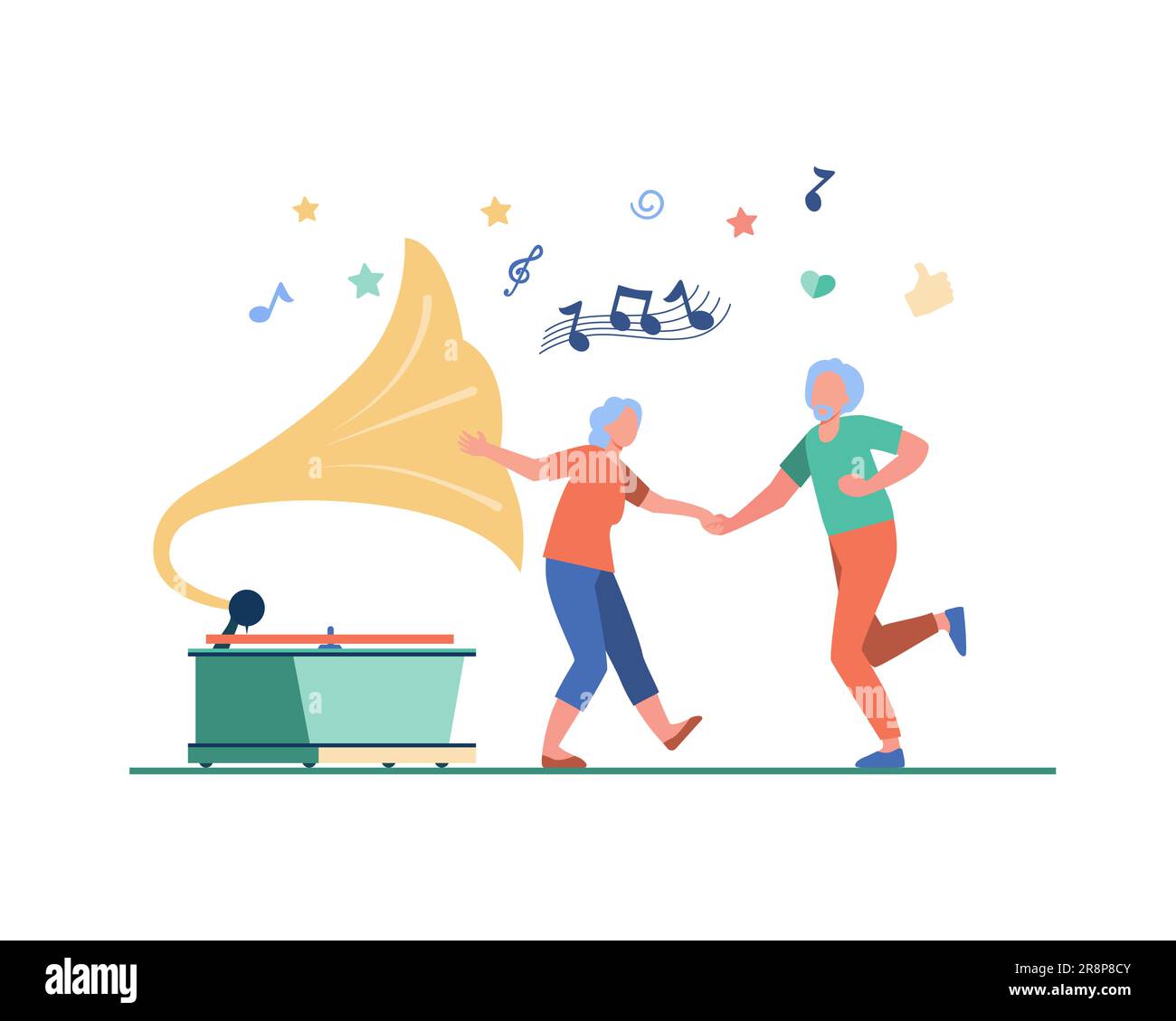 Happy old people dancing Stock Vector Image & Art - Alamy