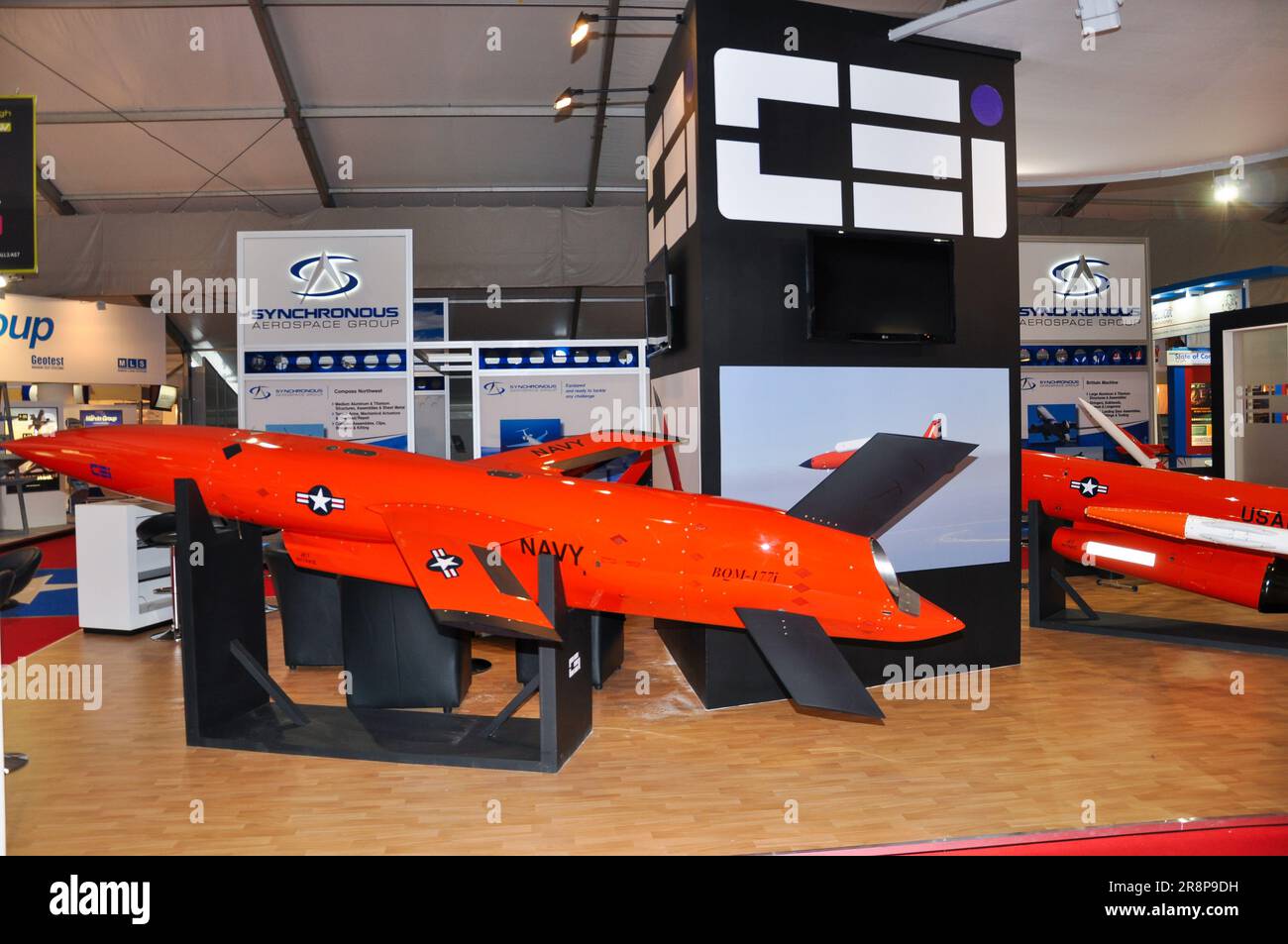 Synchronous Aerospace Group show stand at the Farnborough International ...