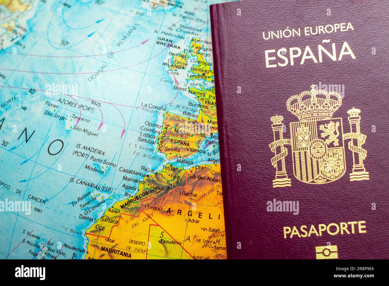 Spanish world map hi-res stock photography and images - Alamy