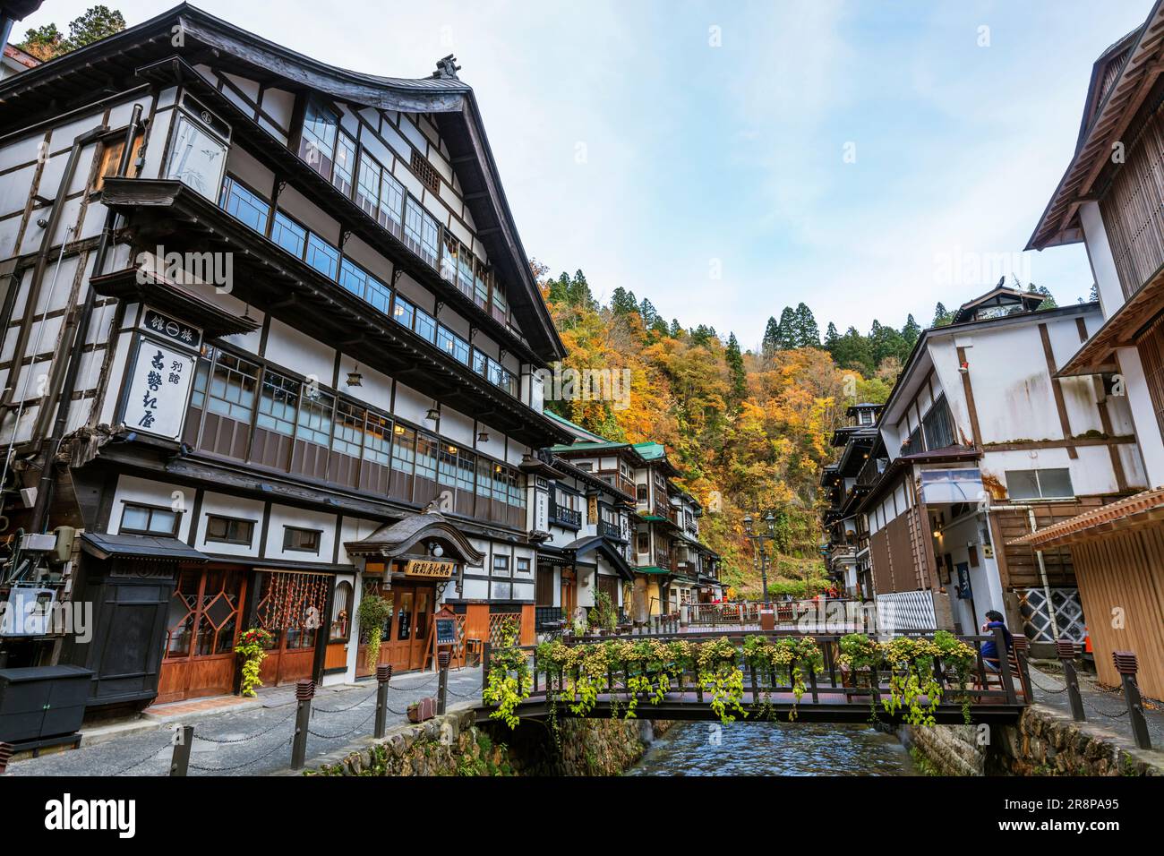 Ginzan Hot Spring Stock Photo - Alamy