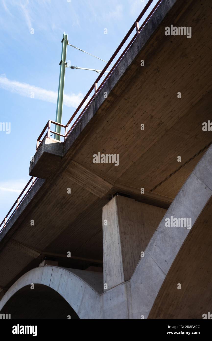 The underside of a railway bridge Stock Photo - Alamy