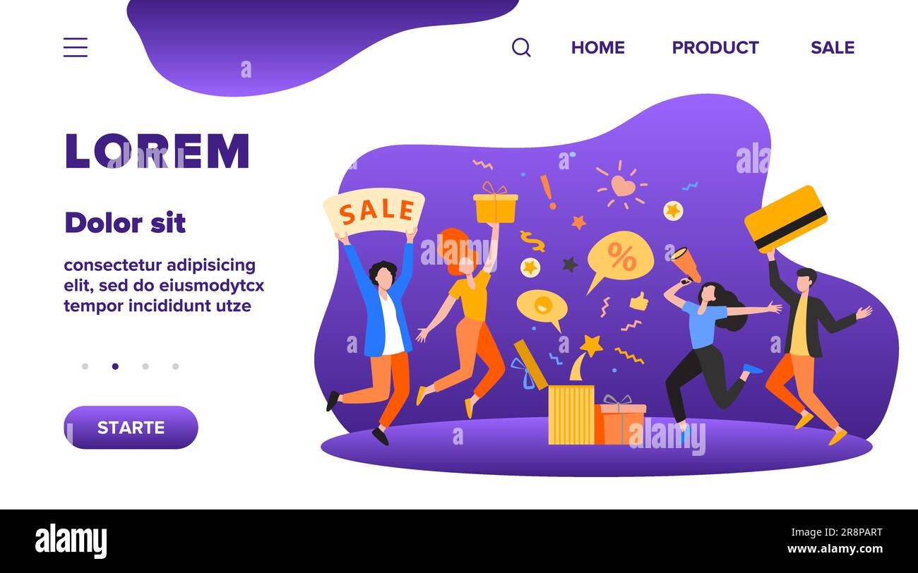 Customers celebrating sale Stock Vector Image & Art - Alamy