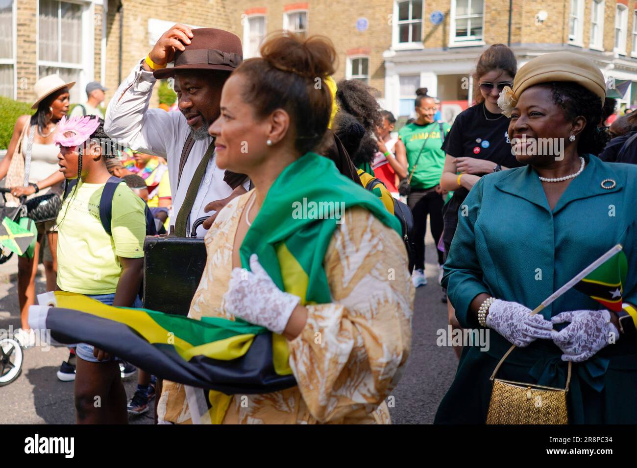 People take part in the procession that commemorates Windrush Day in ...
