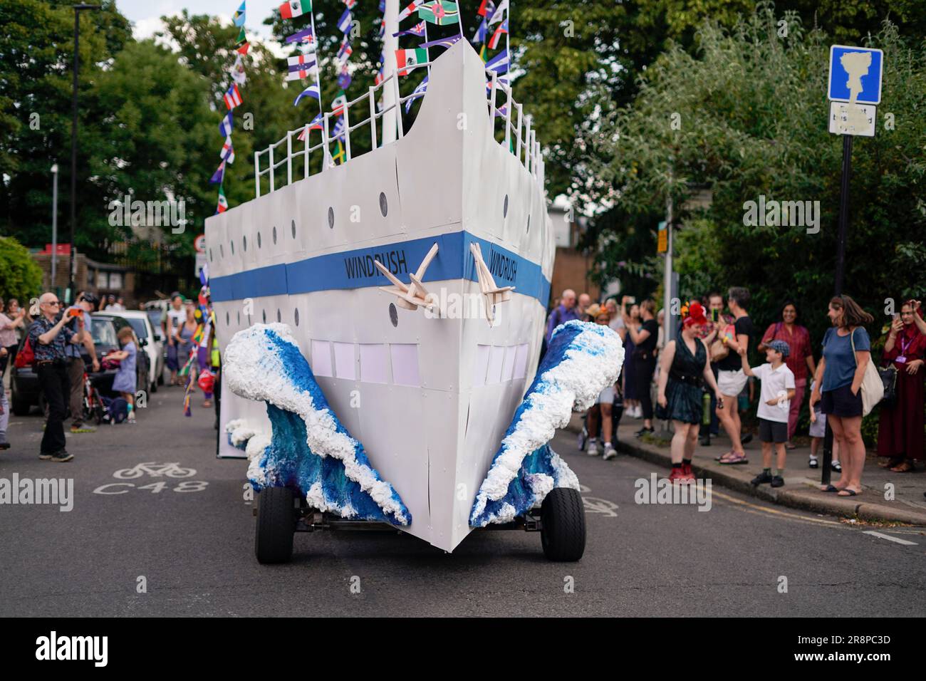 People take part in the procession that commemorates Windrush Day in ...
