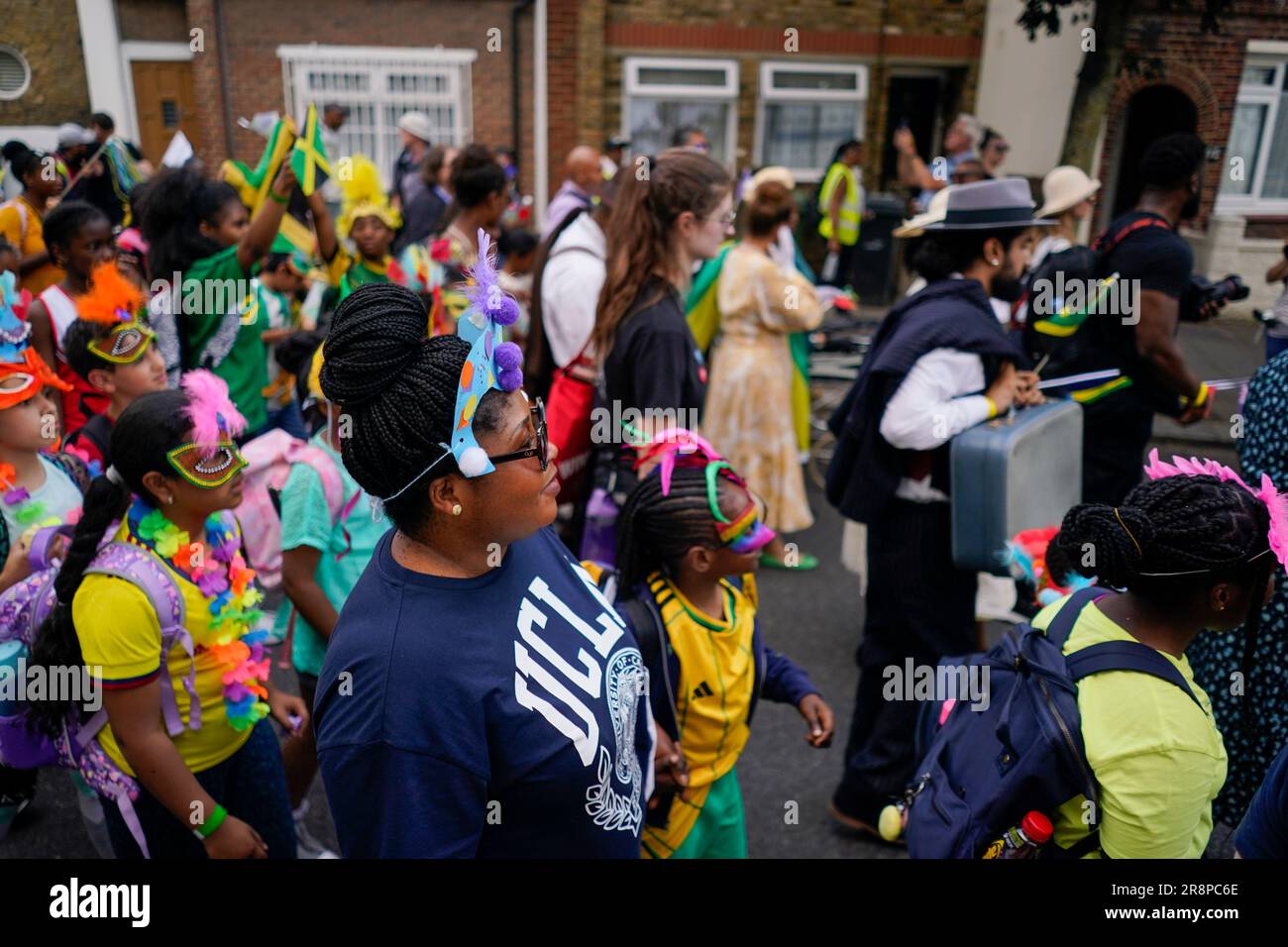 People take part in the procession that commemorates Windrush Day in ...
