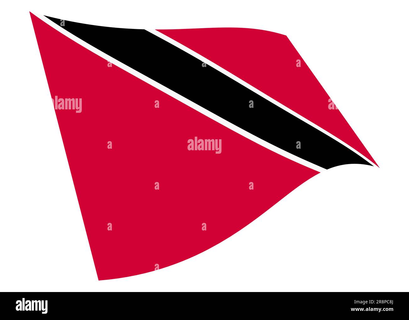 Trinidad and Tobago waving flag graphic with clipping path 3d illustration Stock Photo - Alamy