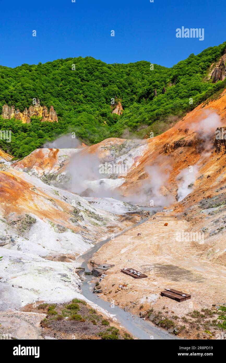 Hell Valley in Noboribetsu Onsen Stock Photo - Alamy