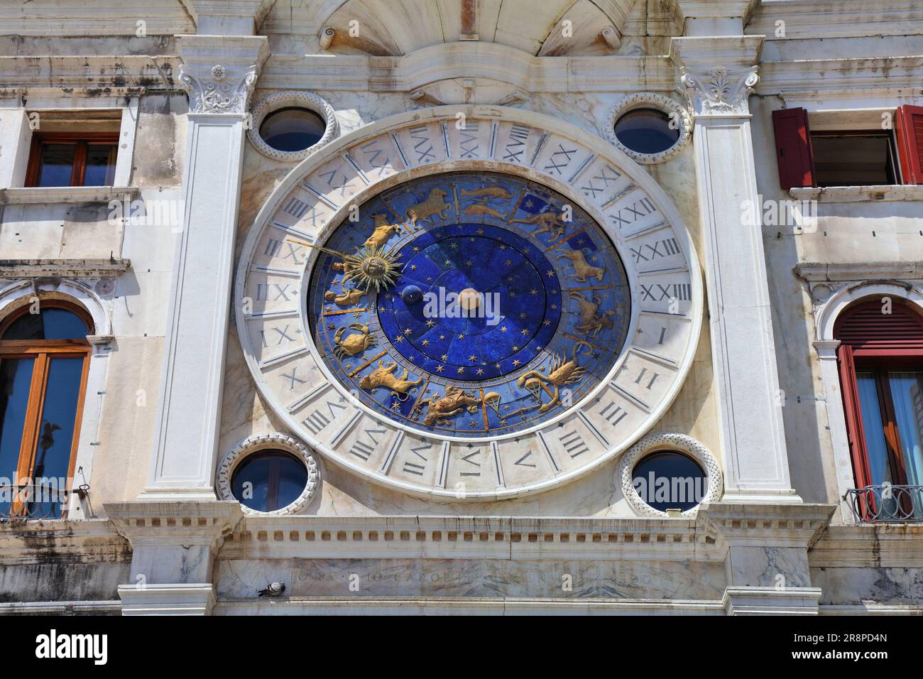 Saint Mark's Clock in Venice, Italy. Astronomical clock in Saint Mark's ...