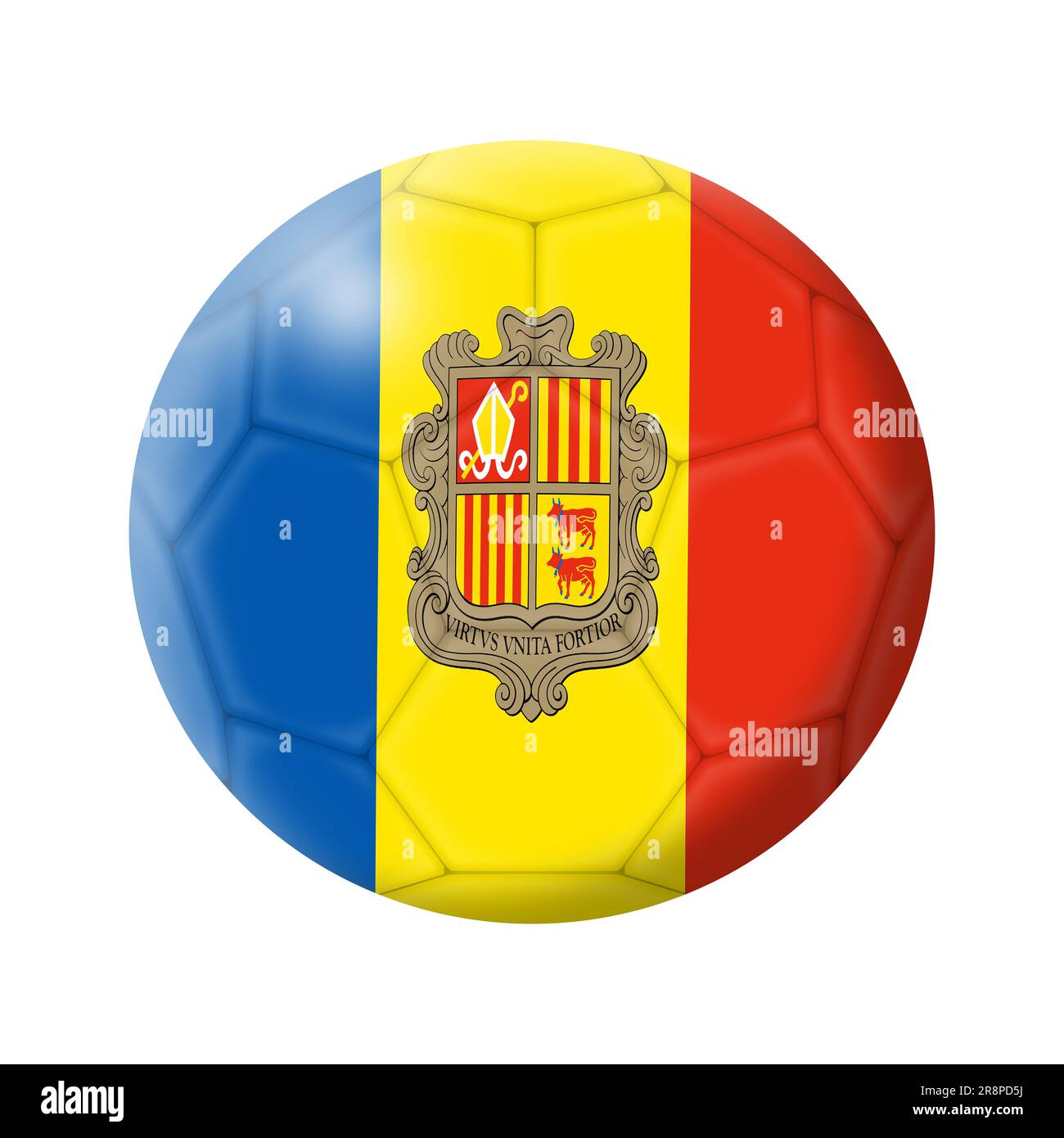 Andorra soccer ball football 3d illustration with clipping path Stock ...