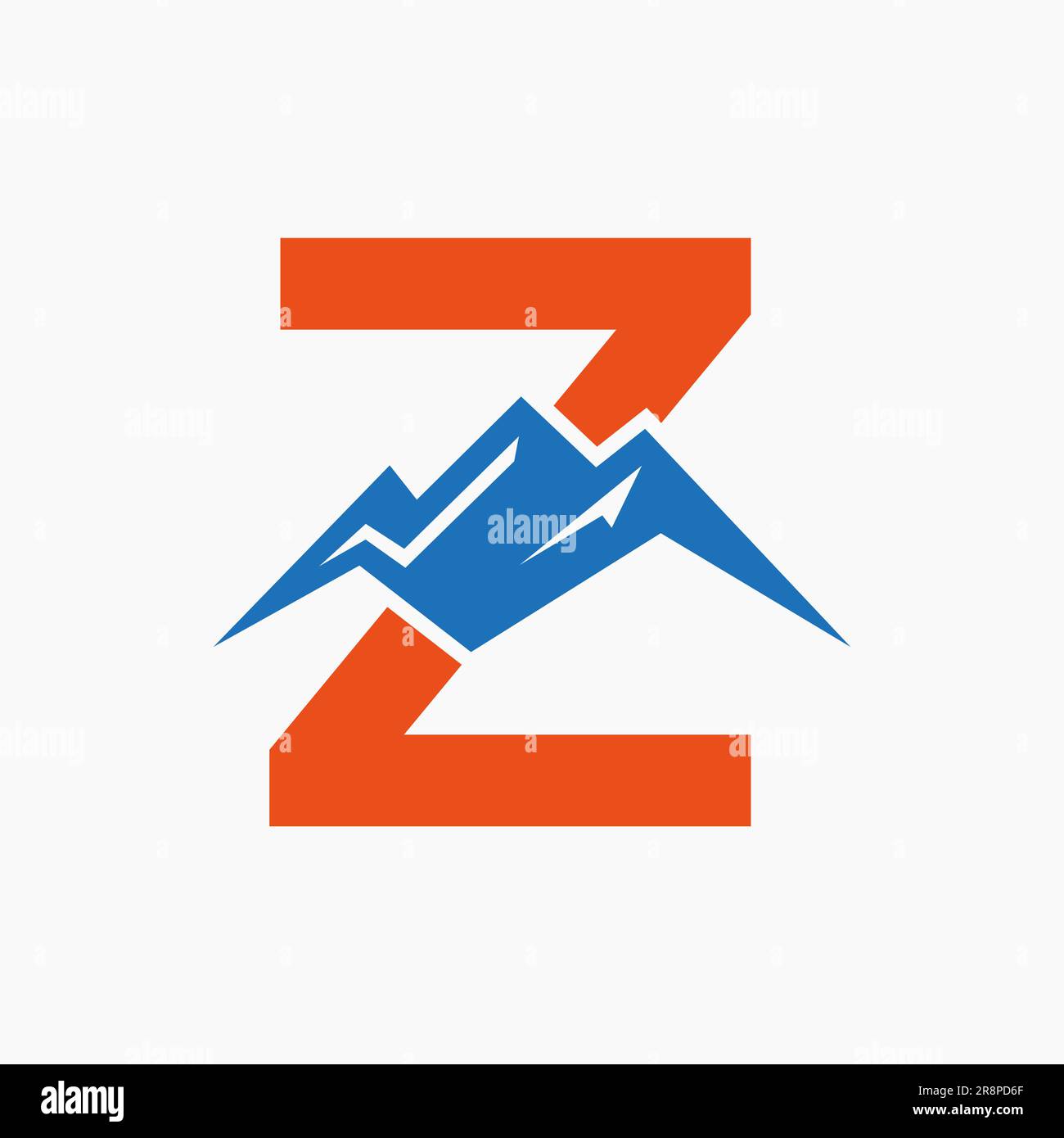 Letter Z Mount Logo. Mountain Nature Landscape Logo Combine With Hill ...