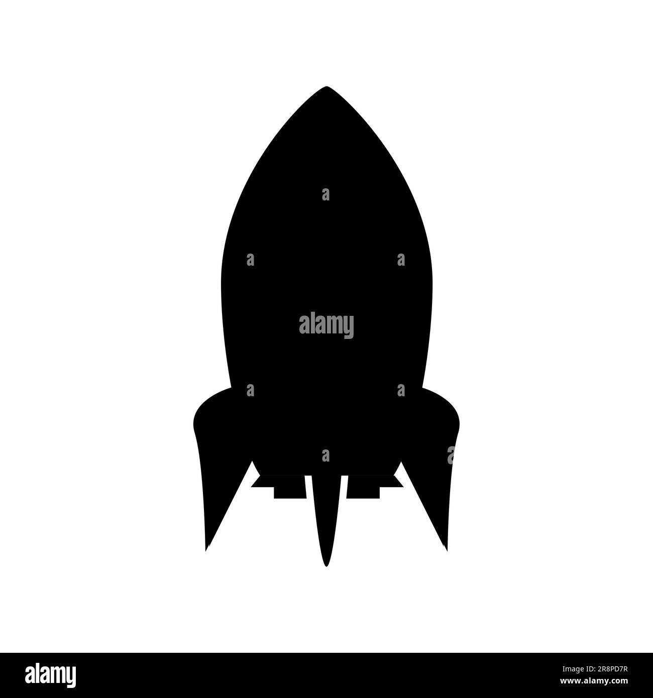 Rocket silhouette illustration astronaut vehicle icon. Rocket launch ...