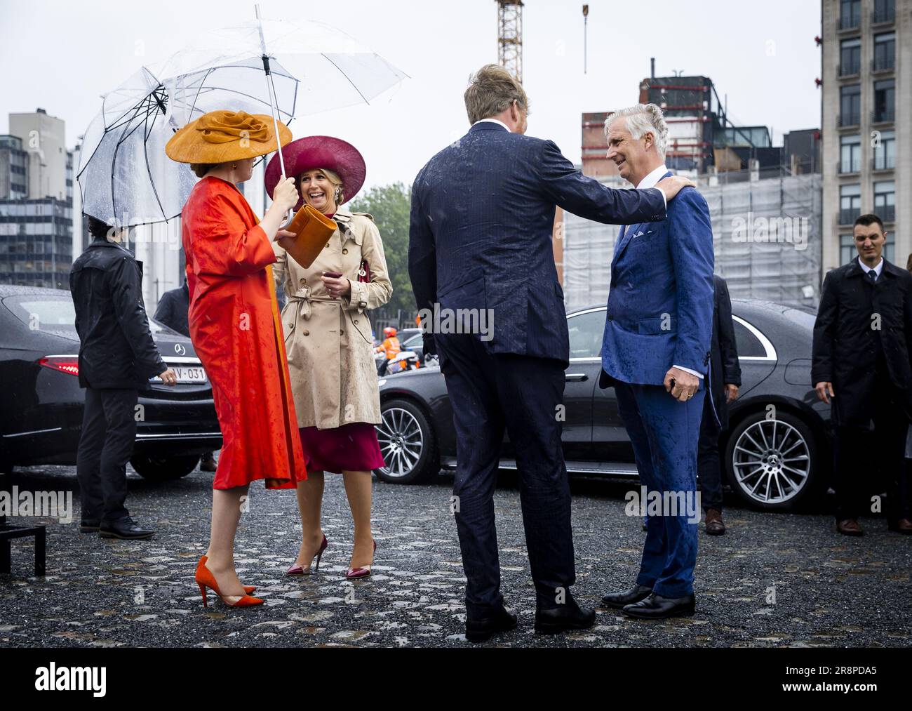 ANTWERP - King Willem-Alexander and Queen Maxima say goodbye to the ...