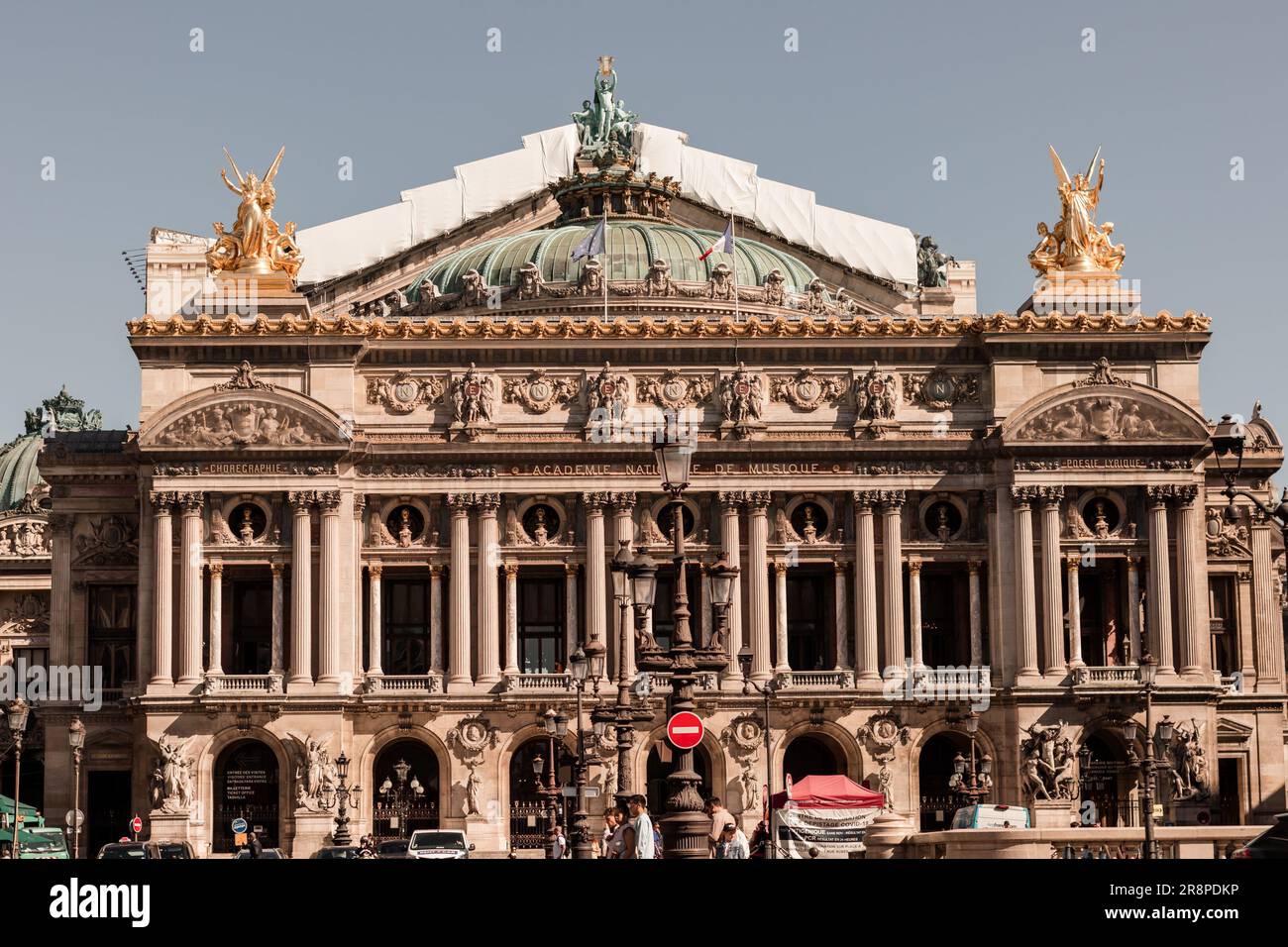 Aerial view of a grand opera house, showcasing the impressive ...