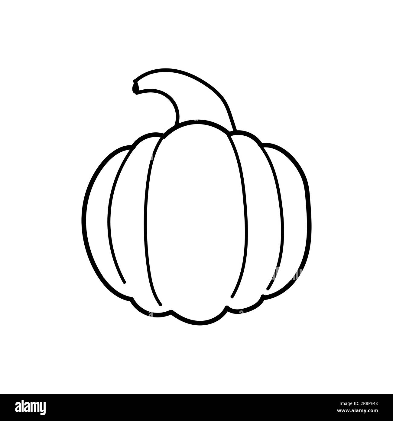 Cute Pumpkin Outline Clip Art