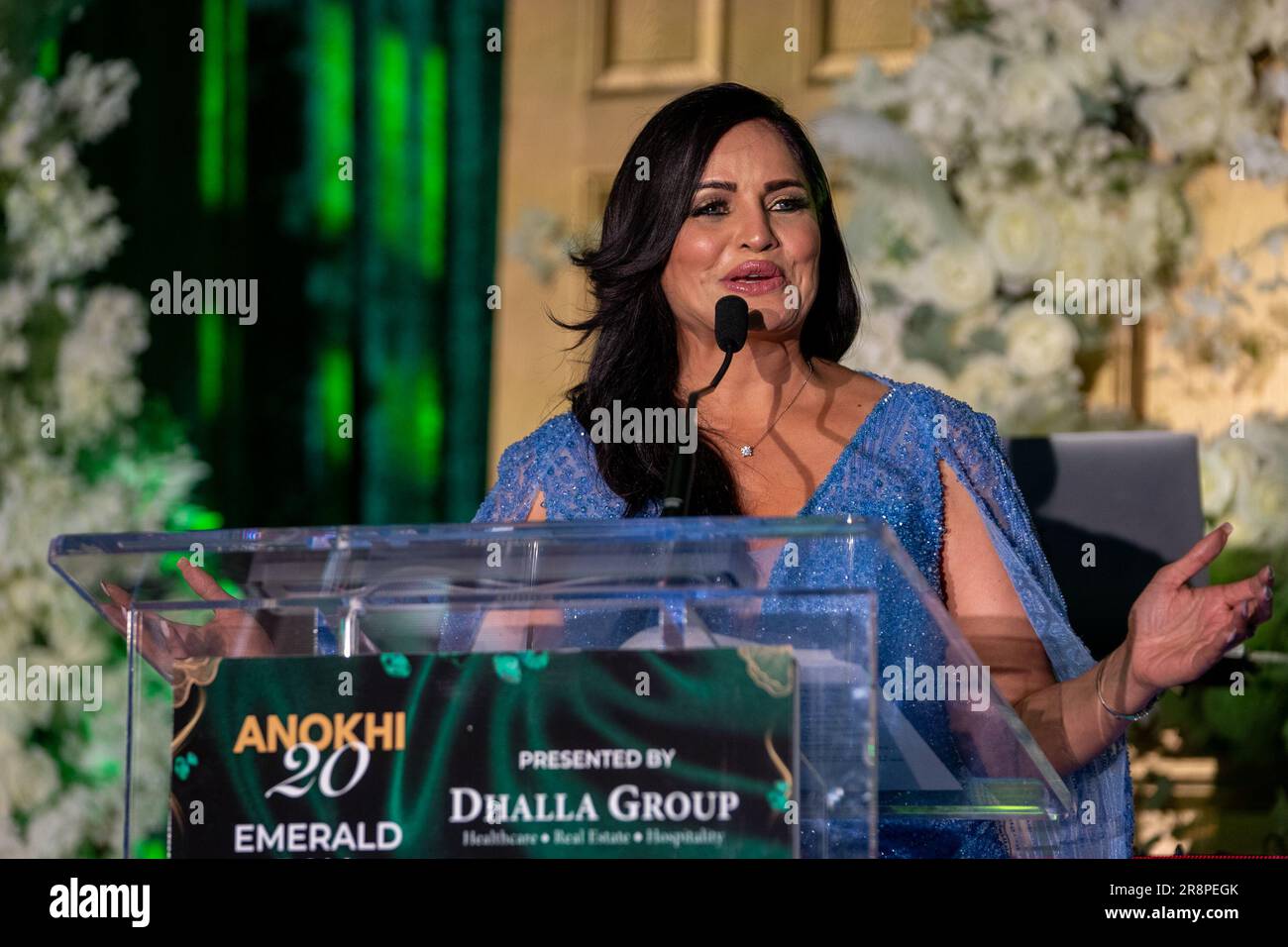 Dr. Ruby Dhalla Presenting the Dr Neil Dhalla Award of Excellence at ANOKHI's 20th anniversary ...