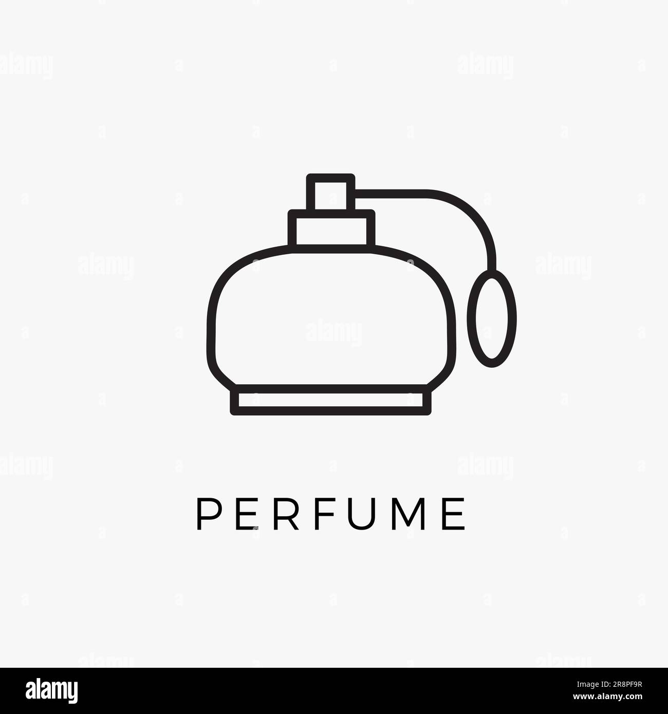 Perfume bottle line icon vector fragrance linear spray art cosmetic ...