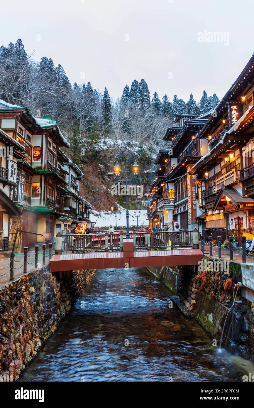Hot springs snow japan hi-res stock photography and images - Alamy