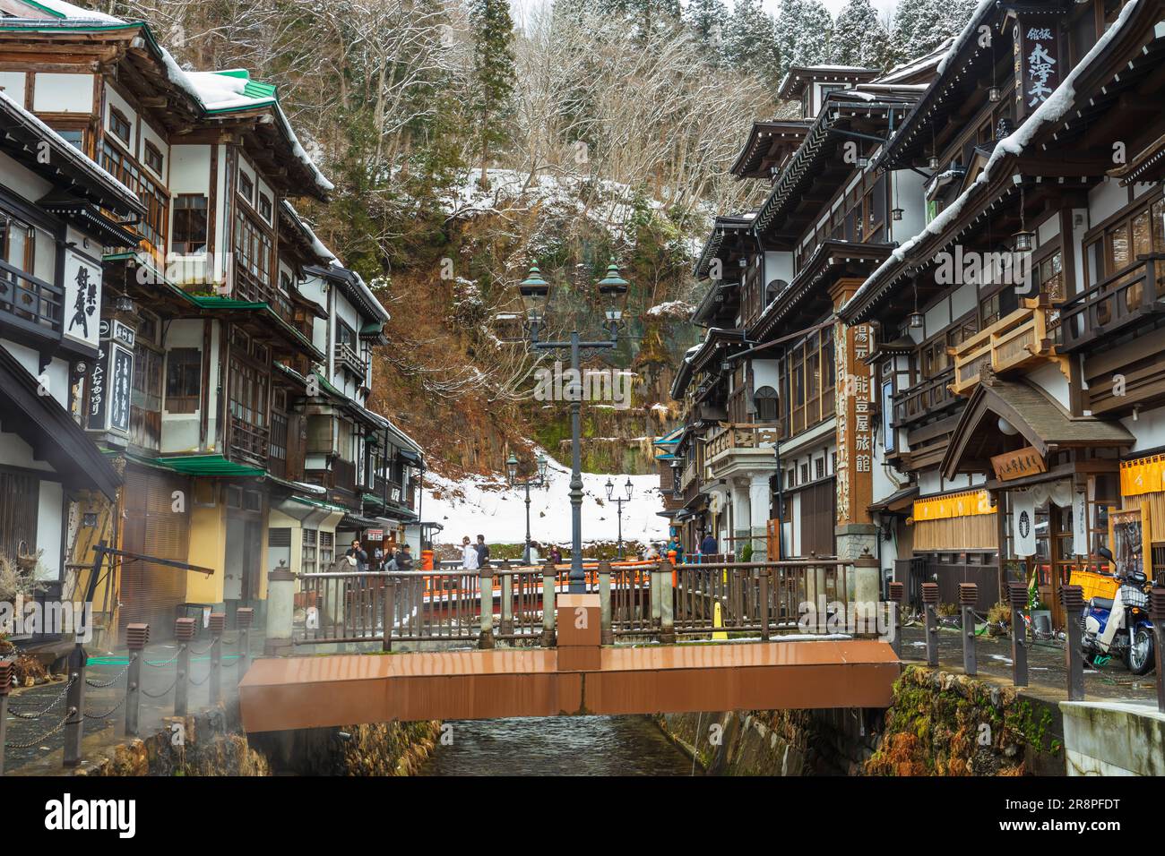 Ginzan Hot Spring Stock Photo - Alamy