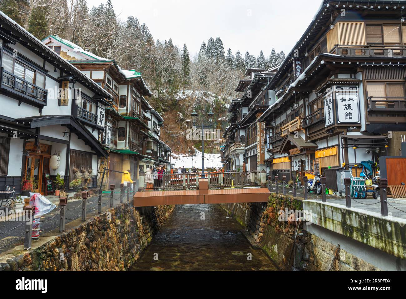 Ginzan Hot Spring Stock Photo - Alamy