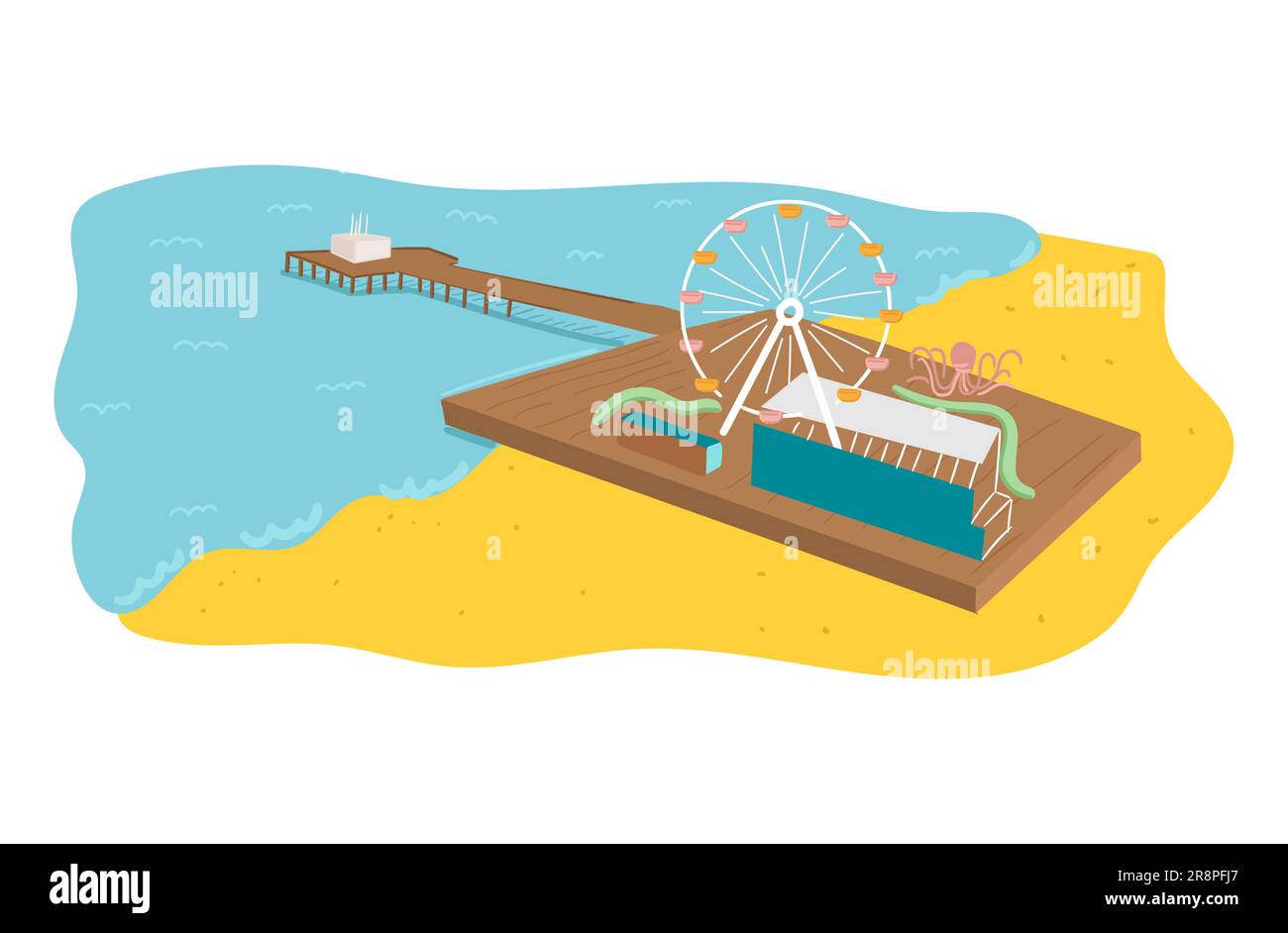 Wheel santa monica Cut Out Stock Images & Pictures - Alamy