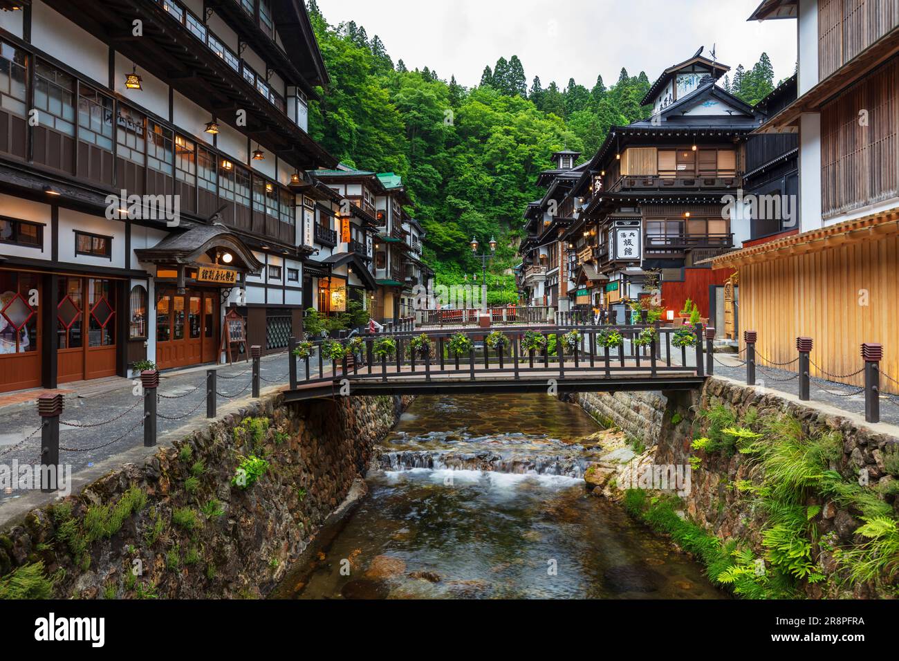 Ginzan Hot Spring Stock Photo - Alamy
