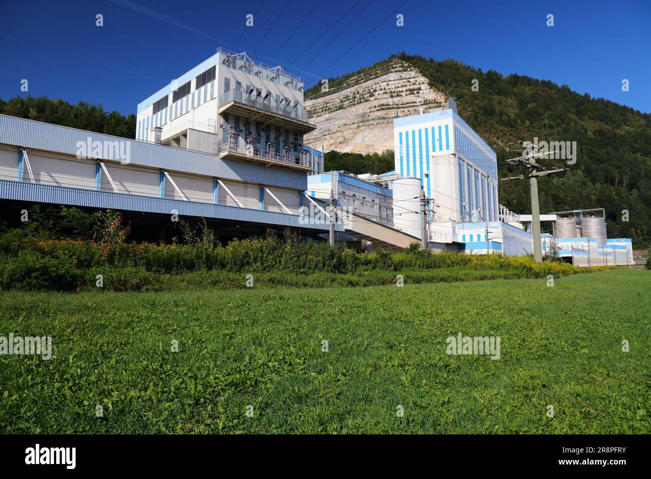 Calcium carbonate processing factory with its own calcite and marble ...
